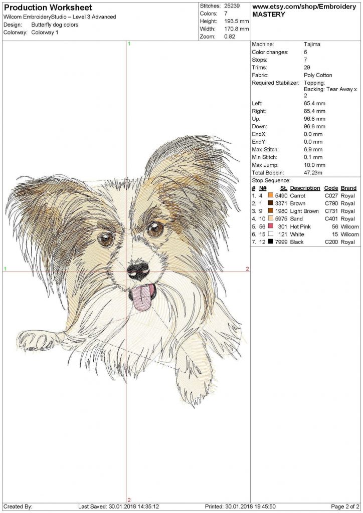 PAPILLON DOG machine embroidery design. 3 sizes. Instant download ...