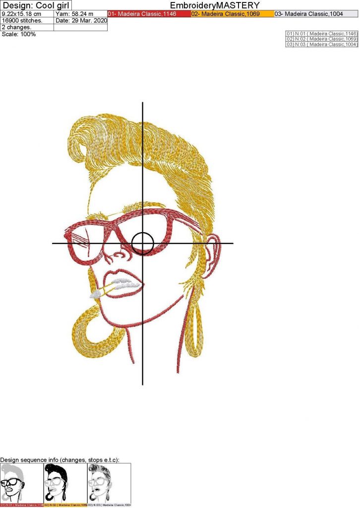 Fashion woman machine embroidery design. - Embrodisiac