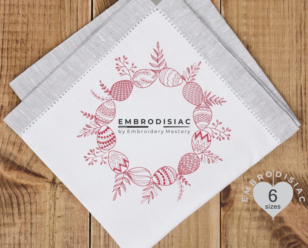 Easter Wreath machine embroidery design. 6 sizes. Instant download ...